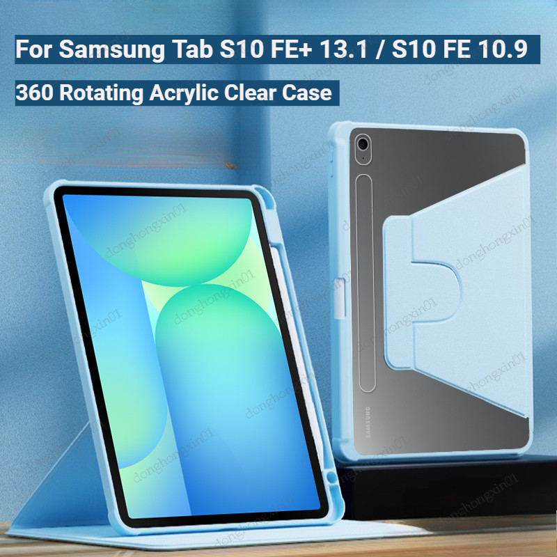 Para Samsung Tab S10 FE Plus 13.1 Polegadas 2025 S10FE + Capa Com Suporte Caneta 360 Giratório ...