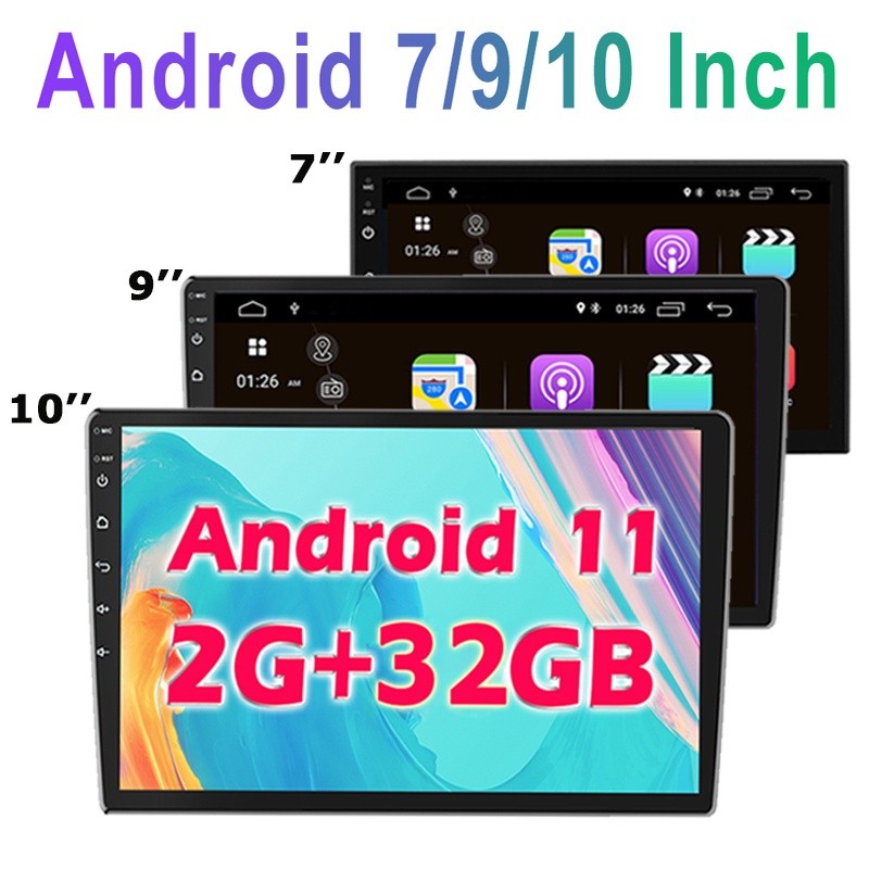 Multimidia 7/10 Polegada Android11.0 (2G+32G)2Din De Vídeo Suporte FM ...