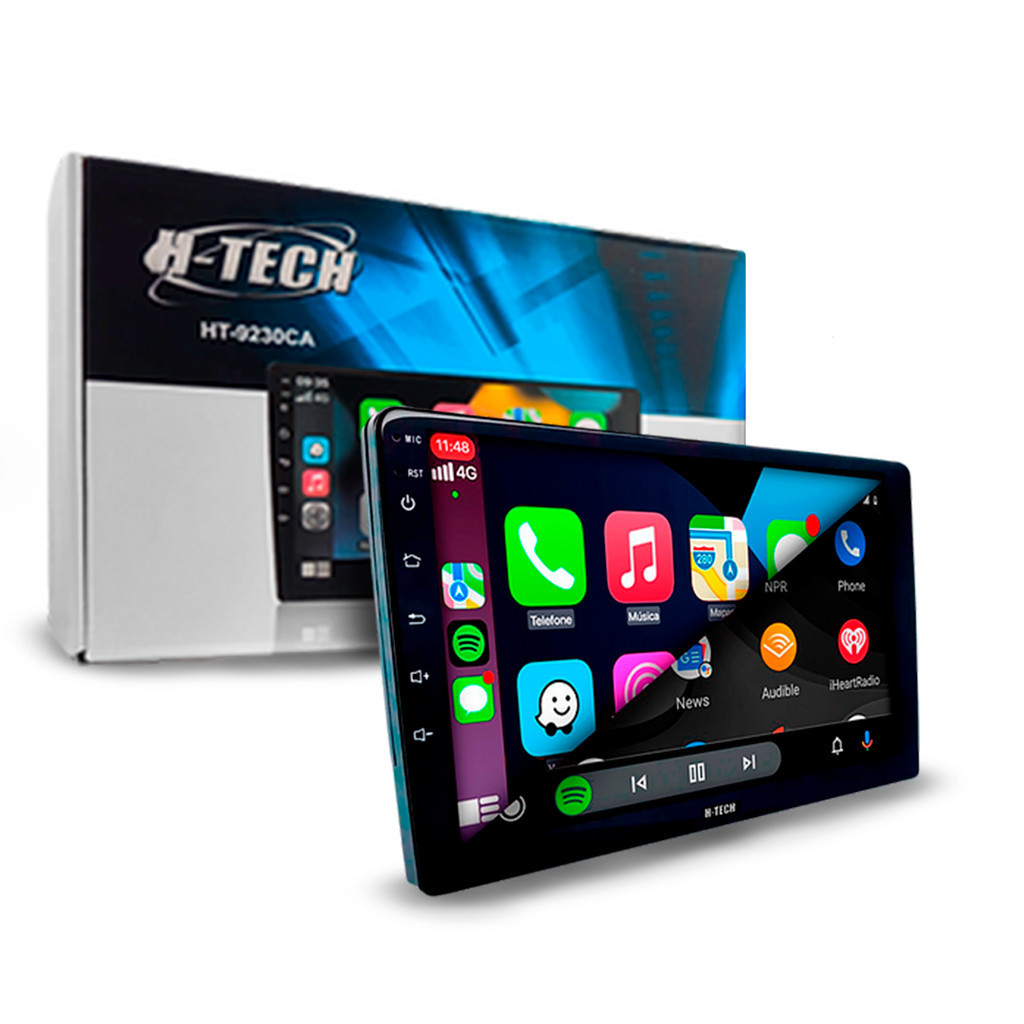 Multimidia H-Tech 2 Din 9 Polegadas QLED Android 12 Carplay 64gb Ht-9230ca | Shopee Brasil