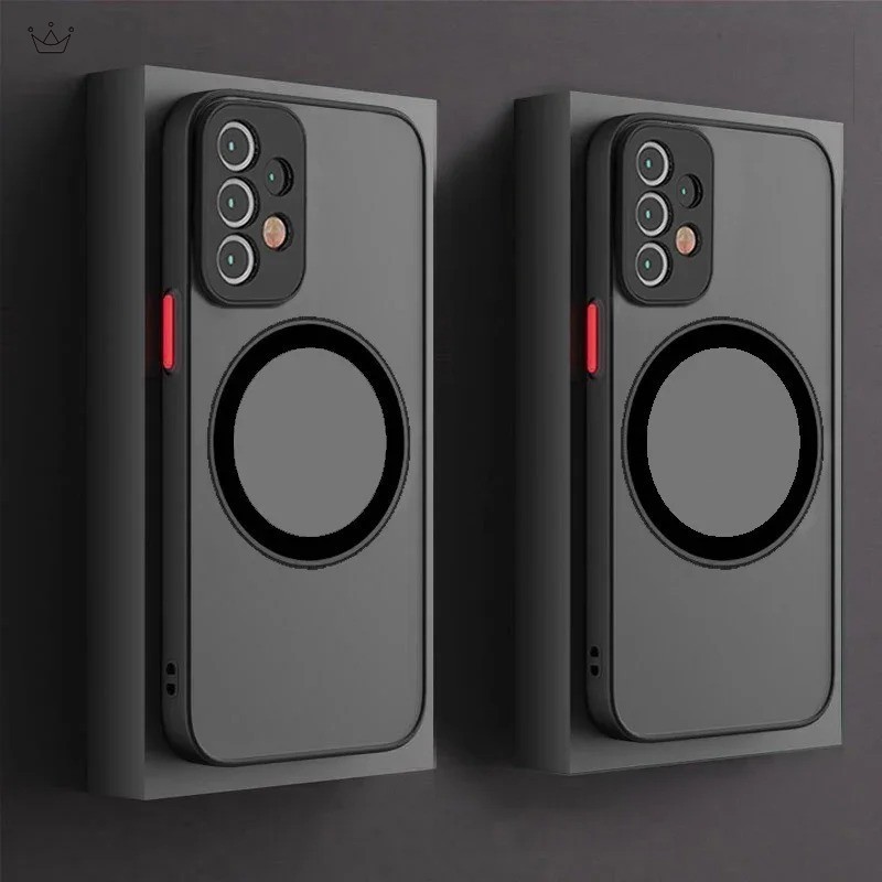 Capa De Telefone Magnética Fosca Para Samsung Galaxy , S24 , S23 , S22 , S21 , S20 , Ultra Plus ...