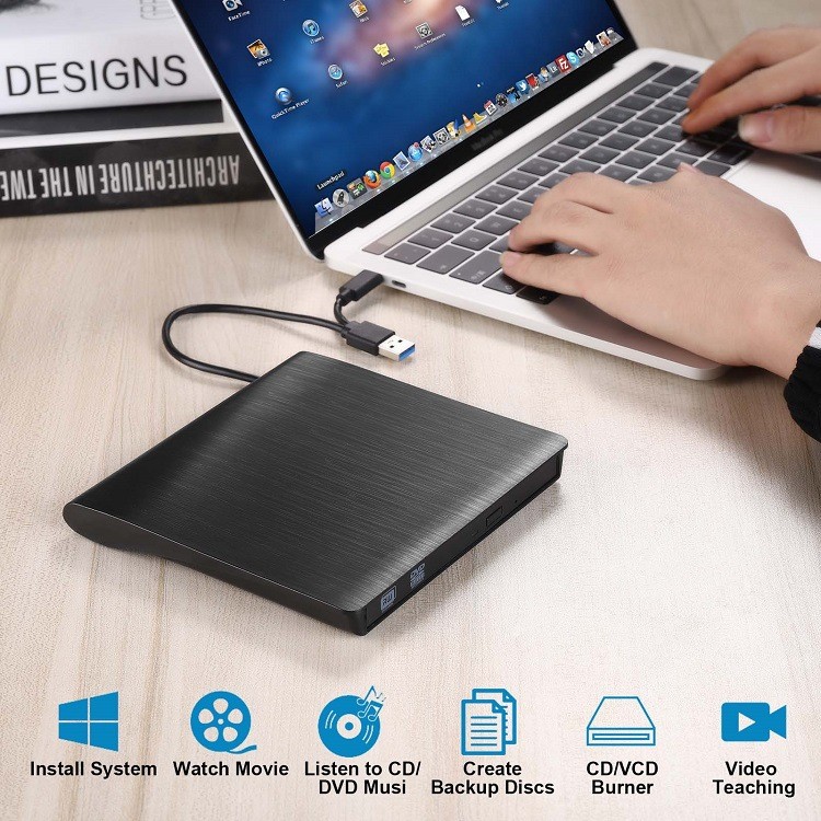 Gabinete De Unidade 12.7/9.5mm USB 3.0 Tipo C SATA Externo DVD CD-ROM ...
