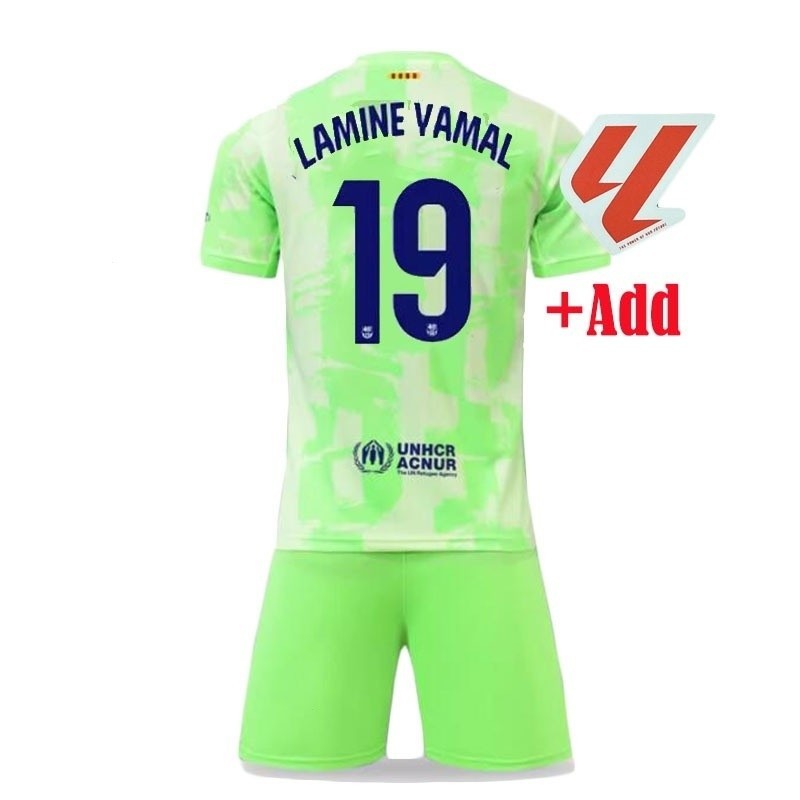 2425 Barcelona 3o Jogo Camisa Verde LAMILE Masculina Com Conjunto De ...