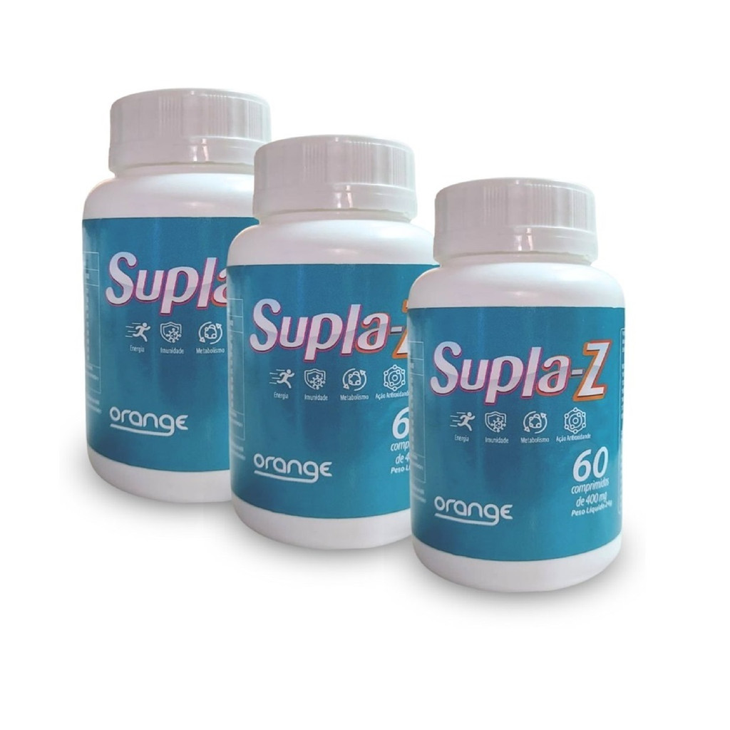 Kit c/3 polivitaminico supla z 60 comprimidos orange | Shopee Brasil