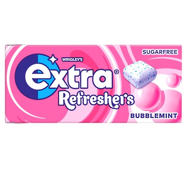 Chiclete Extra Refreshers Bubblemint Sugarfree - Importado Inglaterra ...