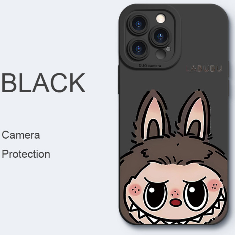 Capa Fofa Labubu Para Vivo IQOO Z9 Z8 Z8X 12 11 10 9 8 5 Pro 11s 7 5G 4G Traseira Desenho ...