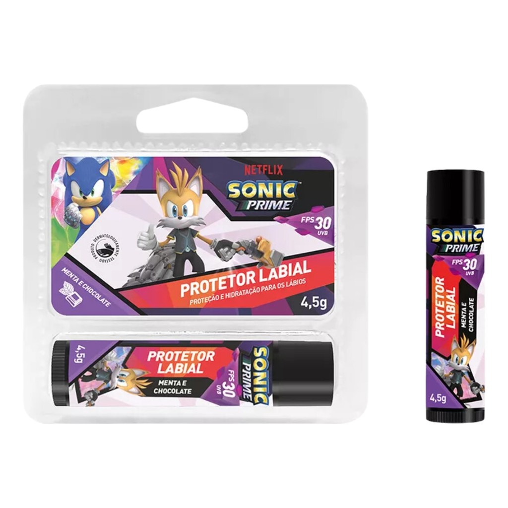 Protetor labial Infantil Sonic Prime FPS30 Pharma | Shopee Brasil