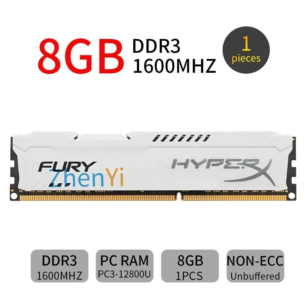 Para Kingston HyperX FURY 8GB DDR3 1600MHz CL10 PC3-12800U Memória RAM ABW | Shopee Brasil