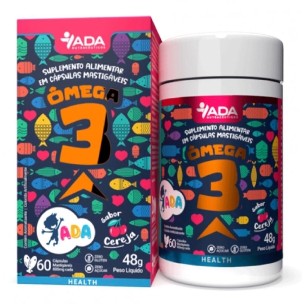Ômega 3 Kids 800mg - Suplemento Infantil com 60 Cápsulas - Ada | Shopee ...