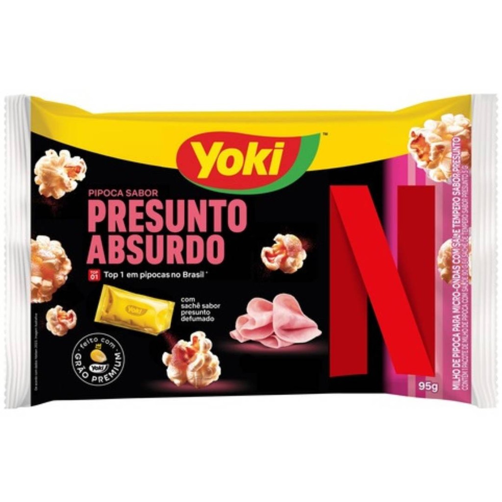 Pipoca para Microondas Yoki 95g Netflix Sabor Presunto Absurdo Edição ...