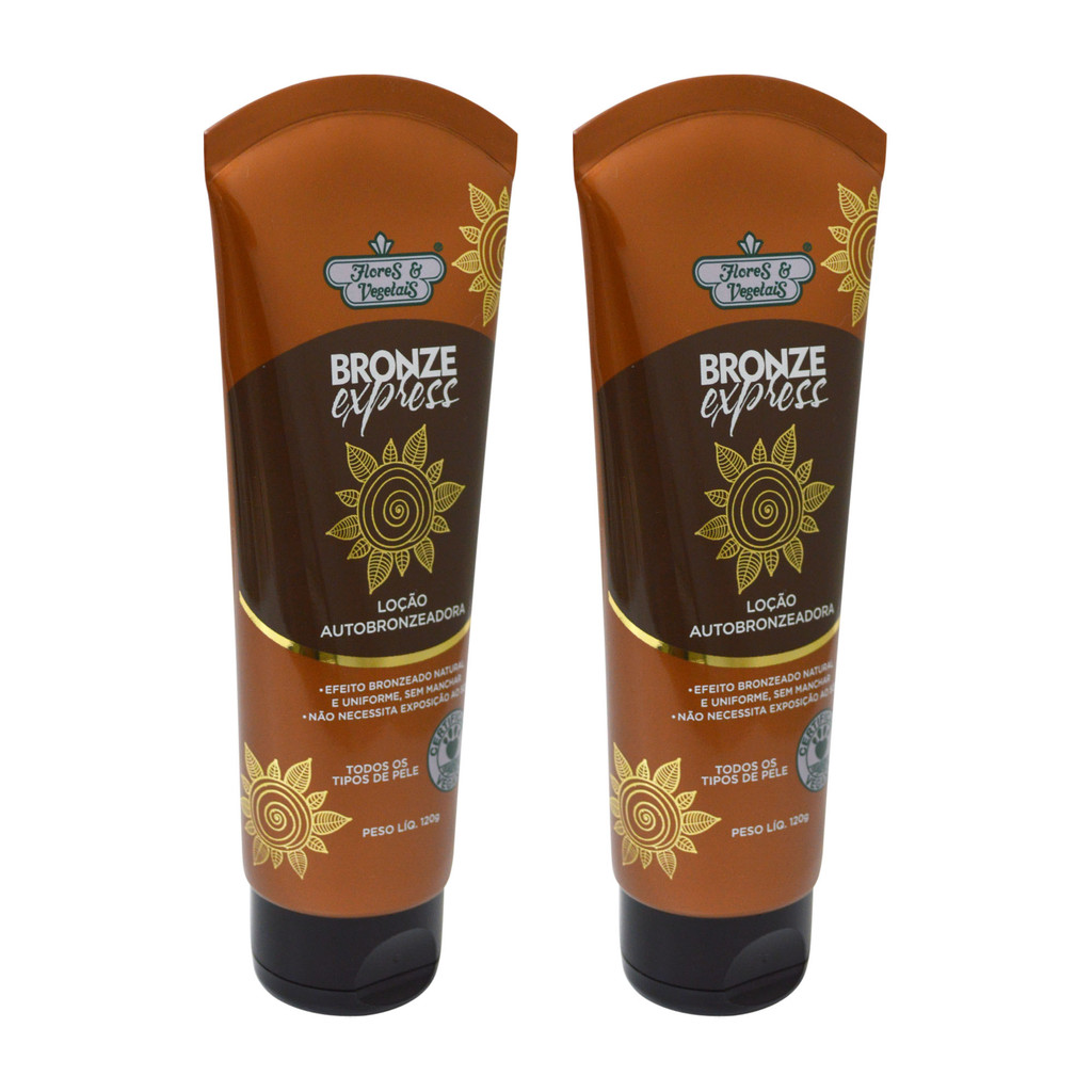 Kit Com 2 Un Loção Autobronzeadora Bronze Express 120g | Shopee Brasil