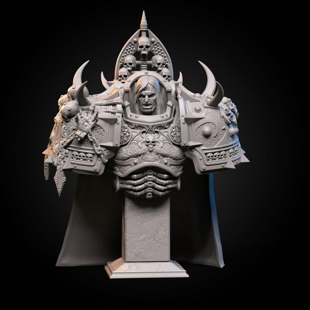 Busto Konrad Curze Night Lords - Warhammer 40k | Shopee Brasil