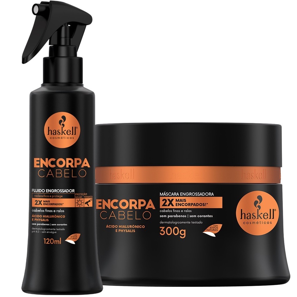 Kit Haskell Encorpa Cabelo Fluido 120ml Mascara 300gr | Shopee Brasil