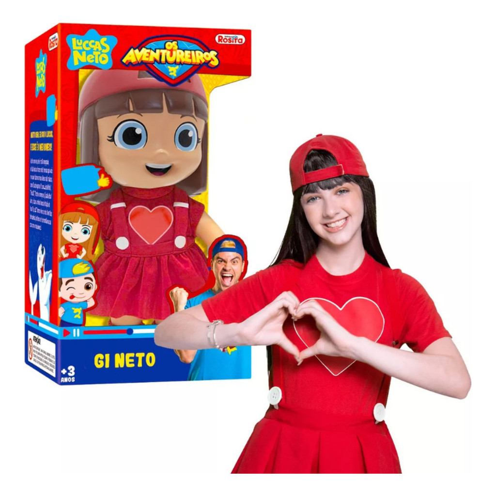 Boneca Gi Aventureira Vermelha Lucas Neto Youtube Linha Turma dos ...