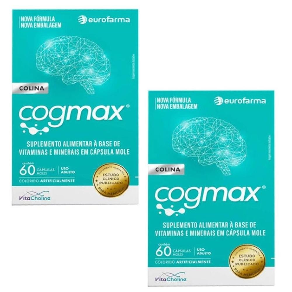 Kit 2 Cogmax Suplemento Vitamínico 60 Cápsulas - Eurofarma | Shopee Brasil