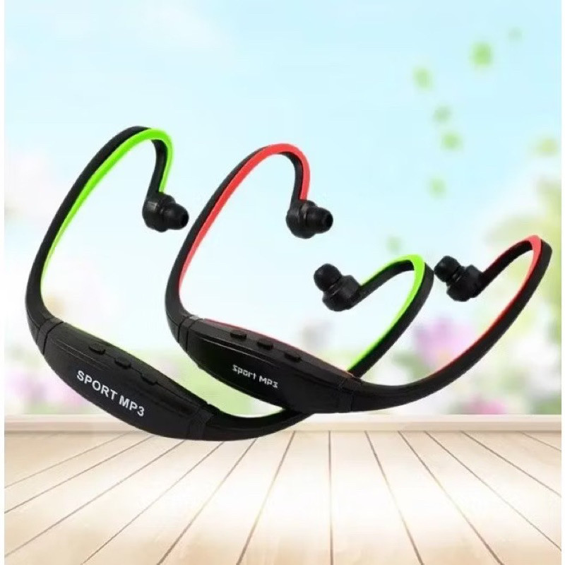 Headset esporte sem fio com slot TF, fone de ouvido, MP3 Music Player ...