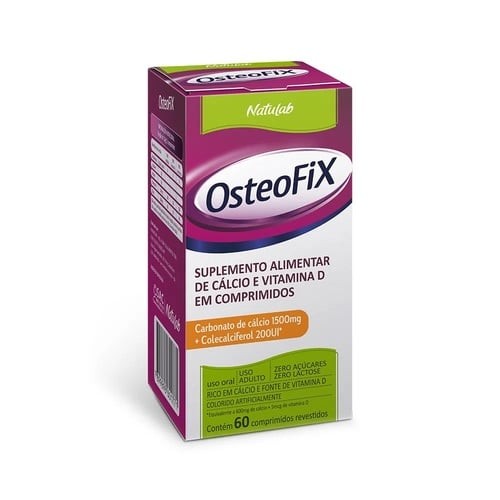 OsteoFix Carbonato de Cálcio 1500mg 200UI C/60 Comprimidos | Shopee Brasil