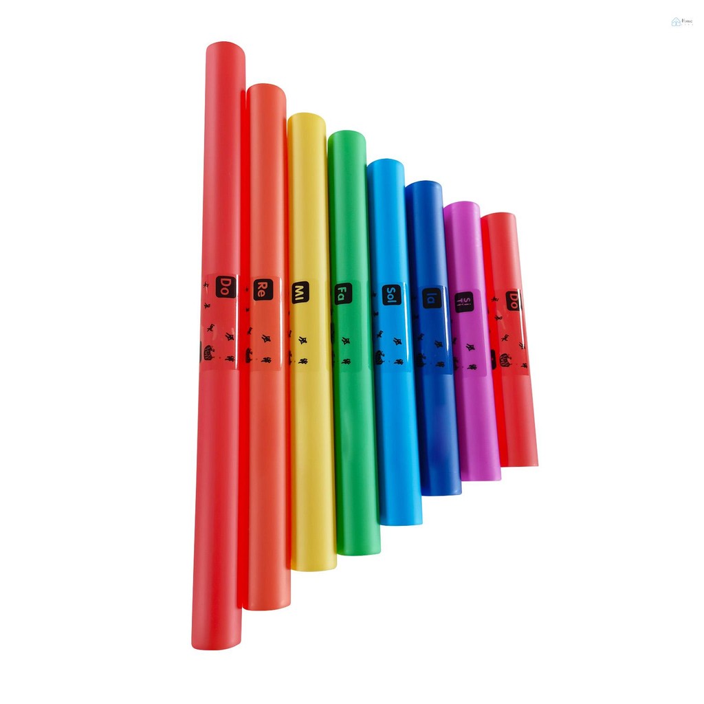 Tubo De Som Musical De 8 Unidades Conjunto Colorido Tons Instrumento De ...
