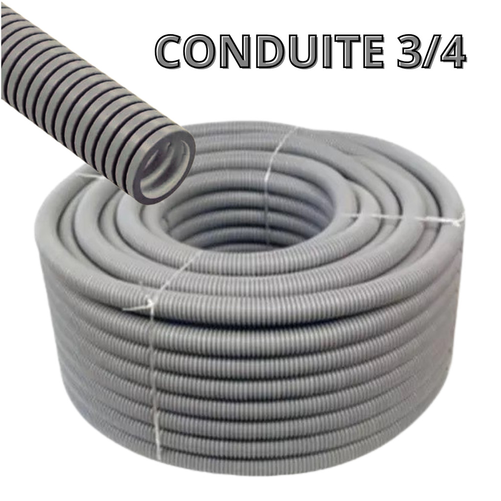 Rolo de Conduite 3/4 15mt, 20mt, 25mt, 30 Metros Anti chamas Cinza ...