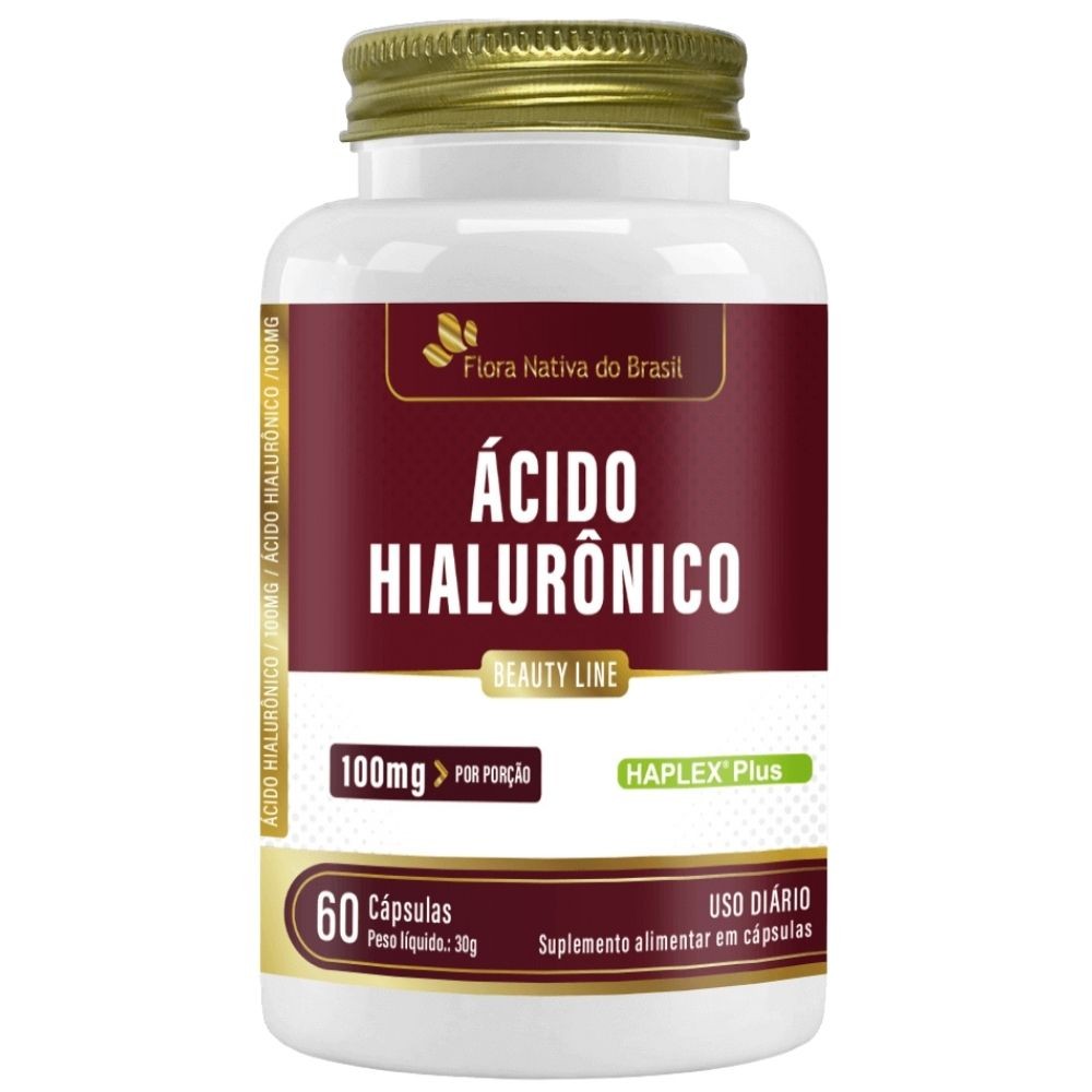 Ácido Hialurônico (HAPLEX Plus) 100mg 60 cápsulas - Flora Nativa | Shopee Brasil