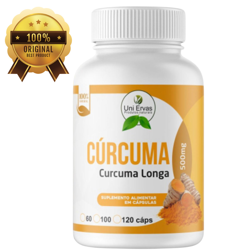 Cúrcuma Longa - 120 capsulas 500mg | Shopee Brasil