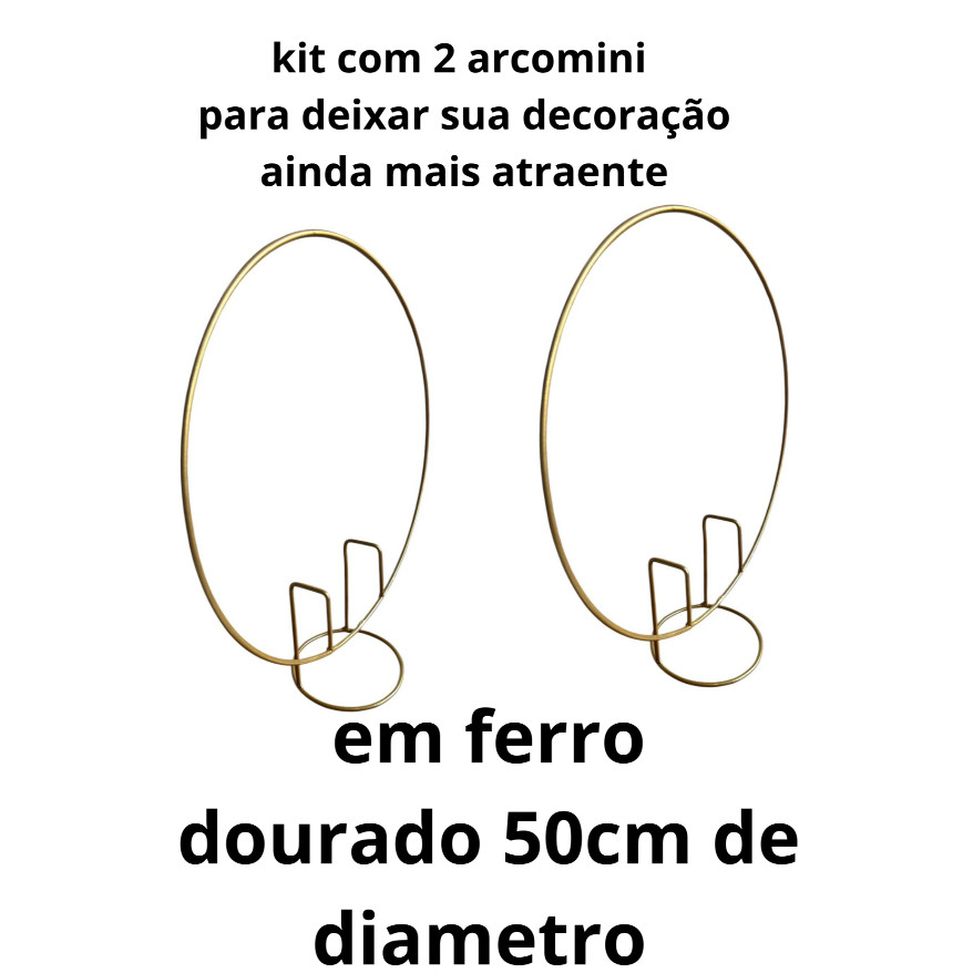 Kit 2 Mini Arco Para Decoração De Mesa Mini Arco Para Pegue e Monte De ...