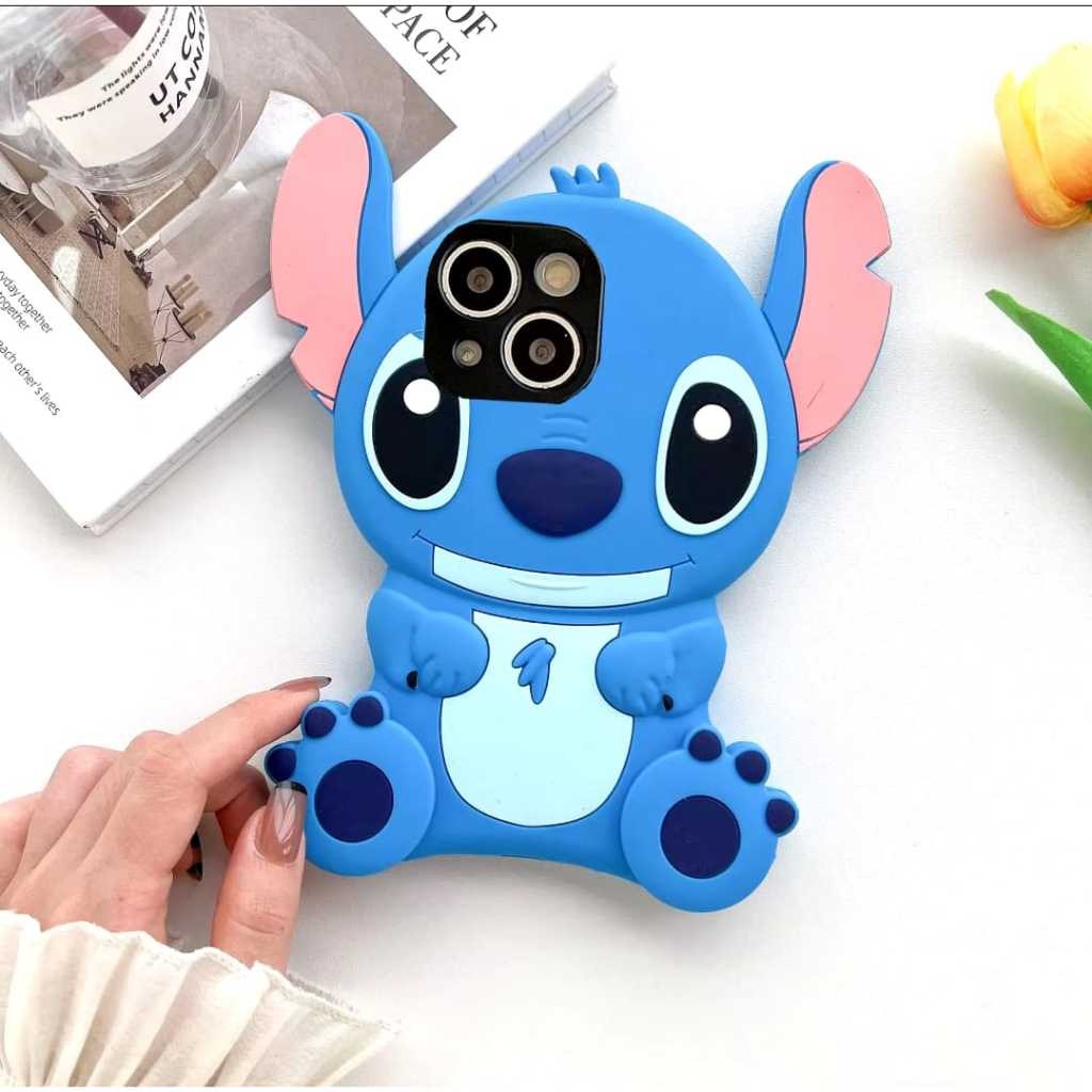 Capa de Telefone Stitch 3D Cartoon Anti Choque para iPhone 7/8 Plus, XR ...