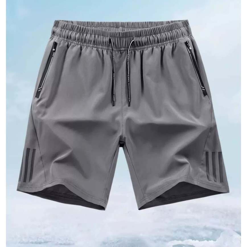 Shorts de fitness masculino de secagem rápida seda gelada 3Cores Tamaho ...