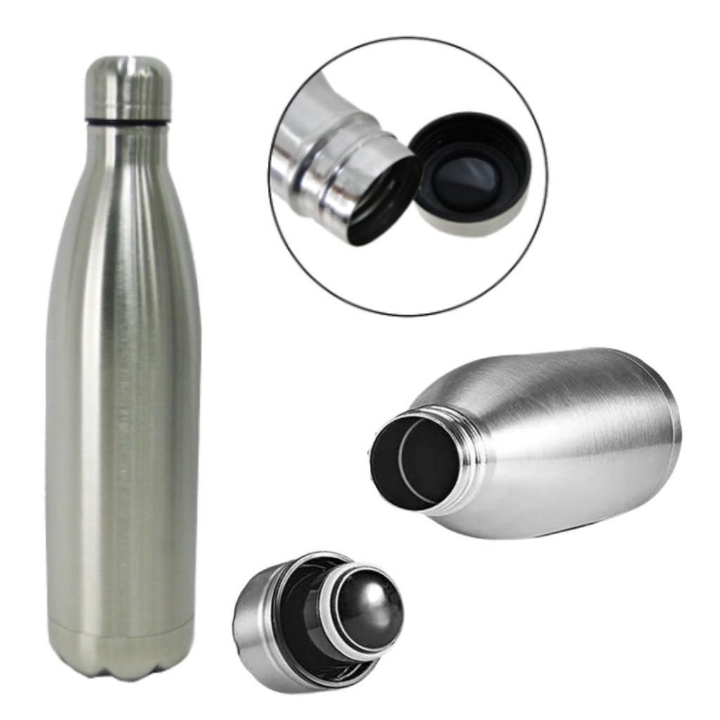 Garrafa Inox De Água Gelada Academia 1000ml / 750ml Colorida | Shopee ...