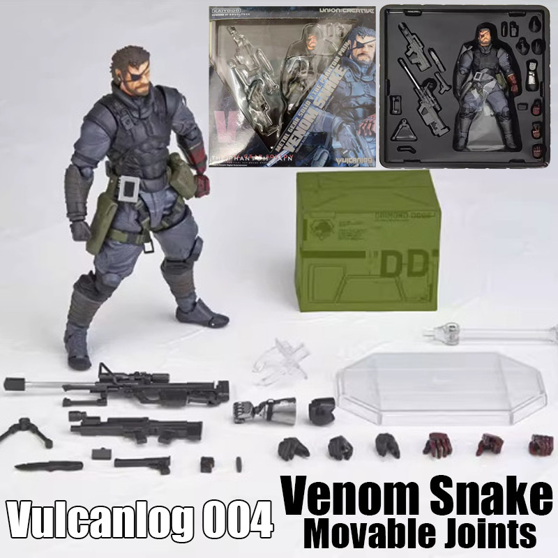 ko KAIYODO Metal Gear Solid V Venom Snake Action Figure Vulcanlog 004 Modelo Jogo Brinquedo ...