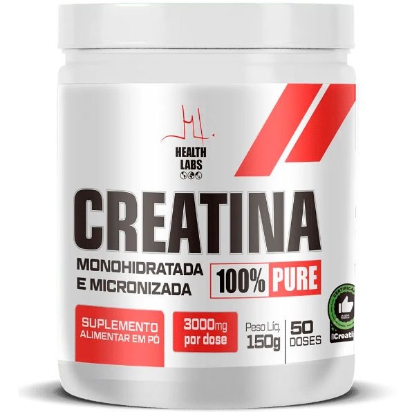Creatina 100% Pura Micronizada e Monohidratada - Pote 150g - Health ...