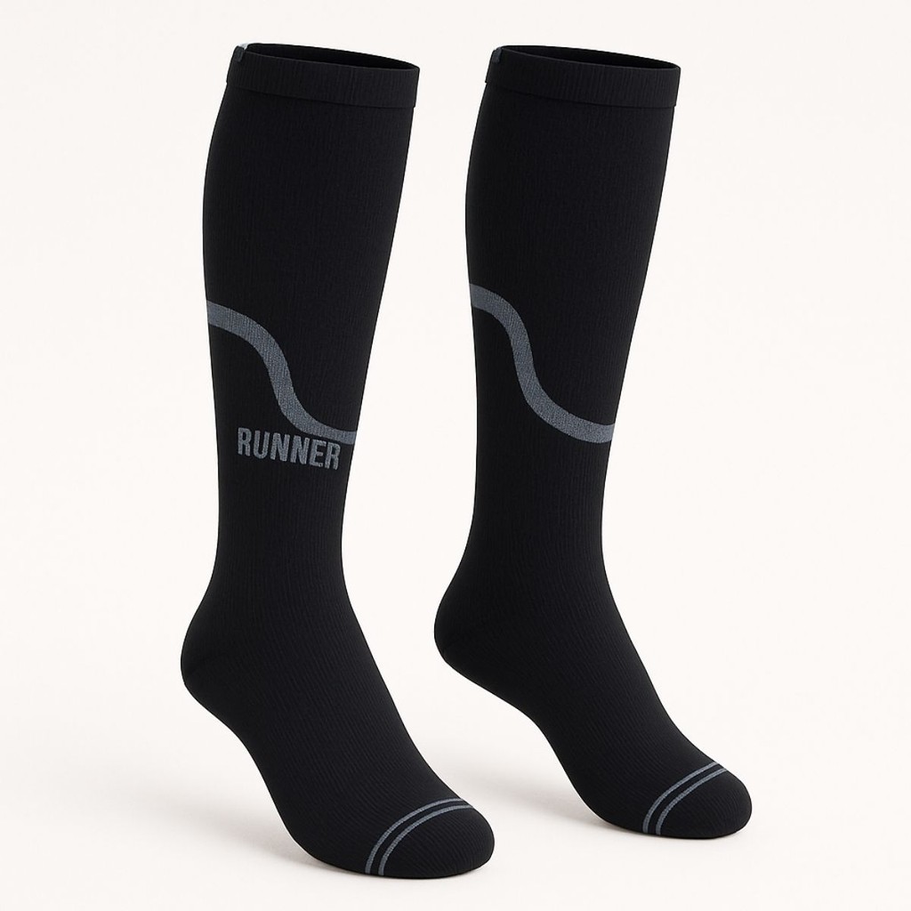 Meia Academia Esportiva Preta de Compressão p/ Corrida/Cross | Shopee ...