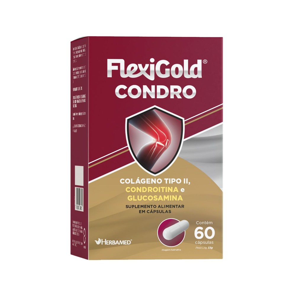 Flexigold Condro Colageno Tipo II - Condroitina - Glucosamina 60 Caps ...