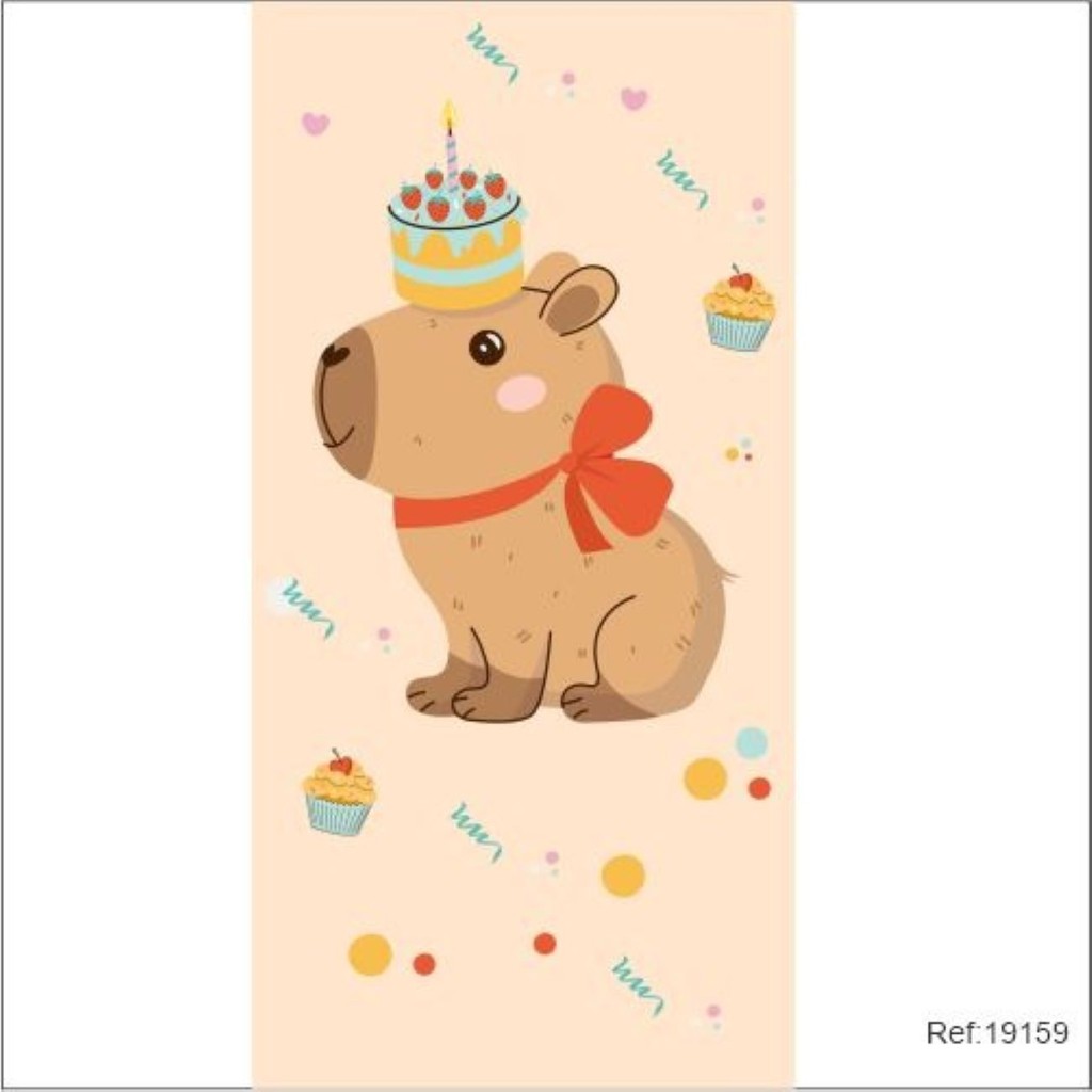 Painel Vertical Capivara 1,00x2,10 Em Tecido Elanca | Shopee Brasil