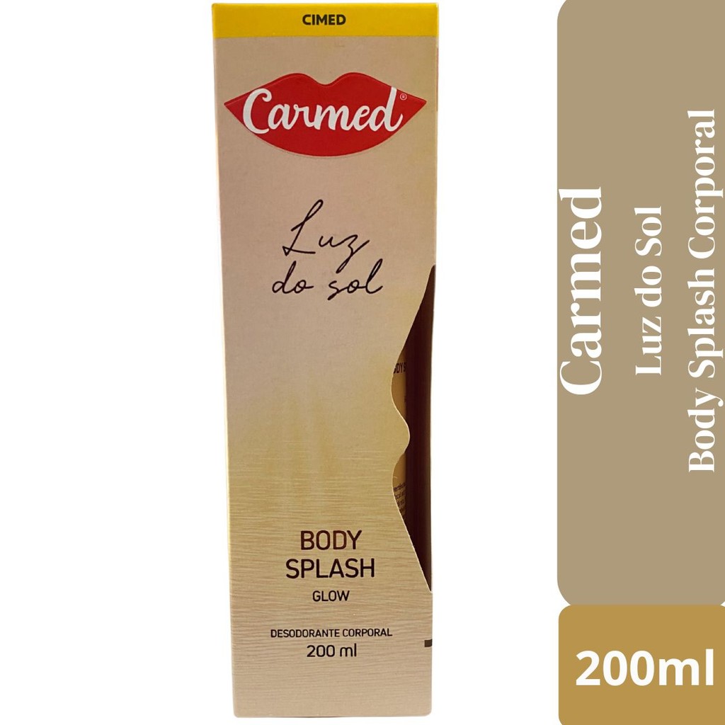 Body Splash Hidratante Carmed Luz do Sol 200ml – Perfume com Baunilha ...
