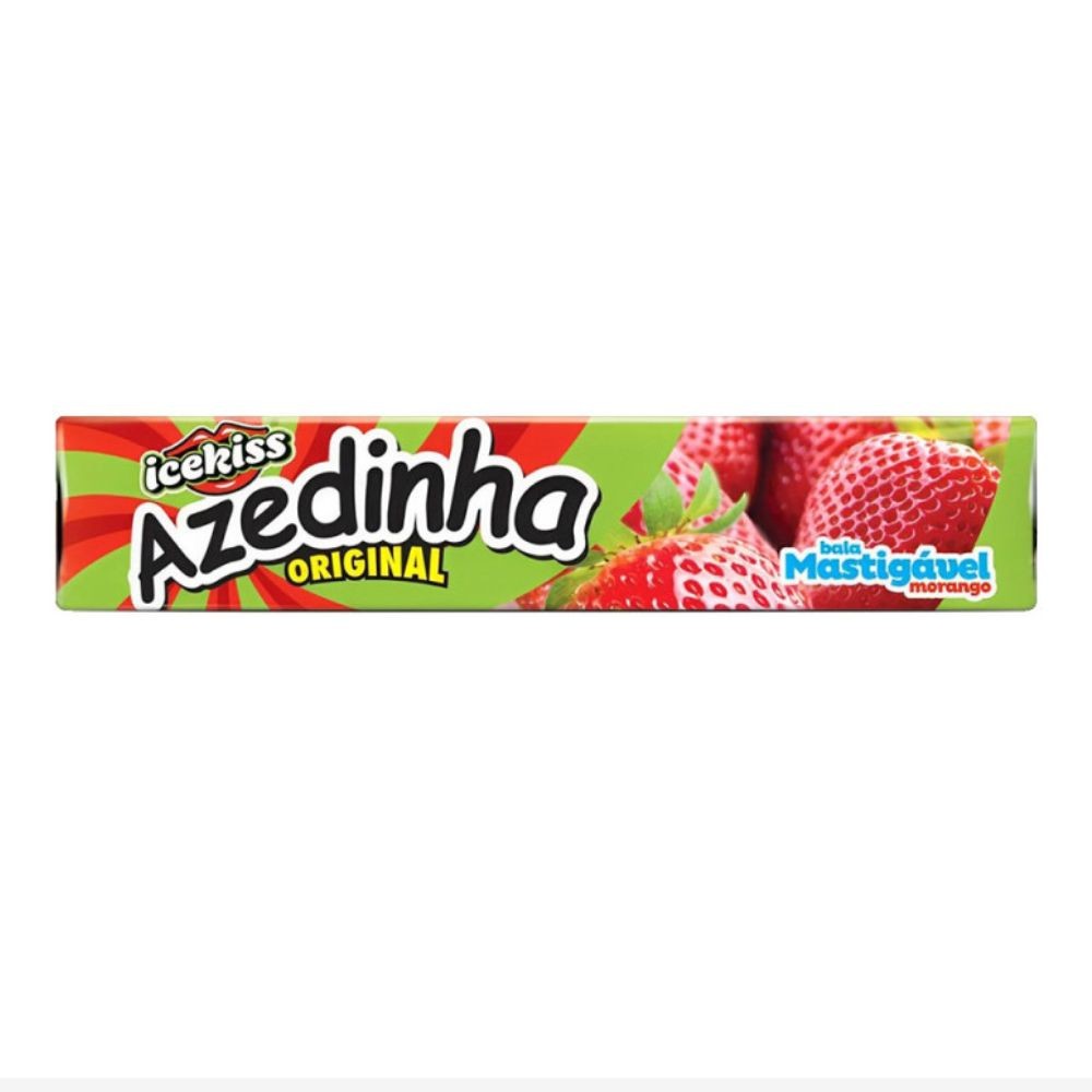 Bala icekiss Azedinha Original Mastigável Morango 35g | Shopee Brasil