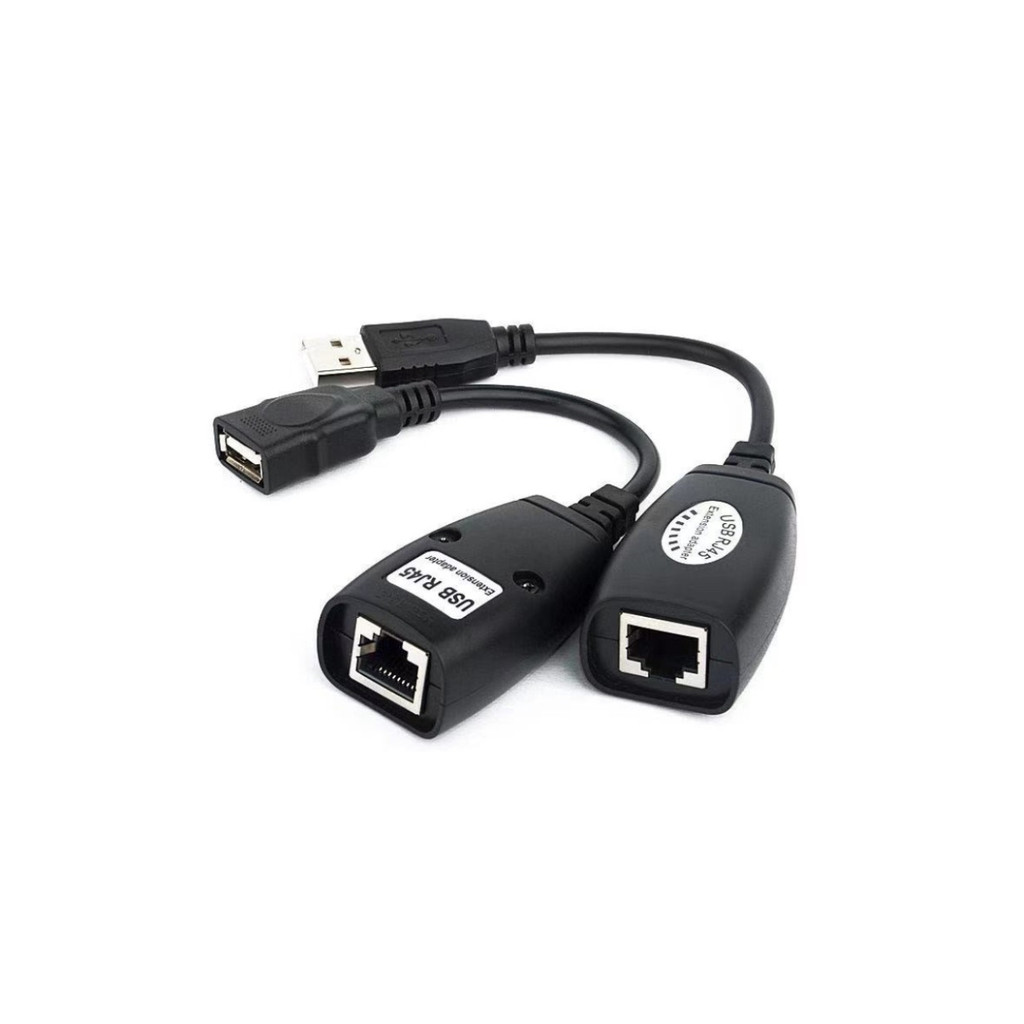 ADAPTADOR EXTENSOR RJ45 USB PRETO | Shopee Brasil
