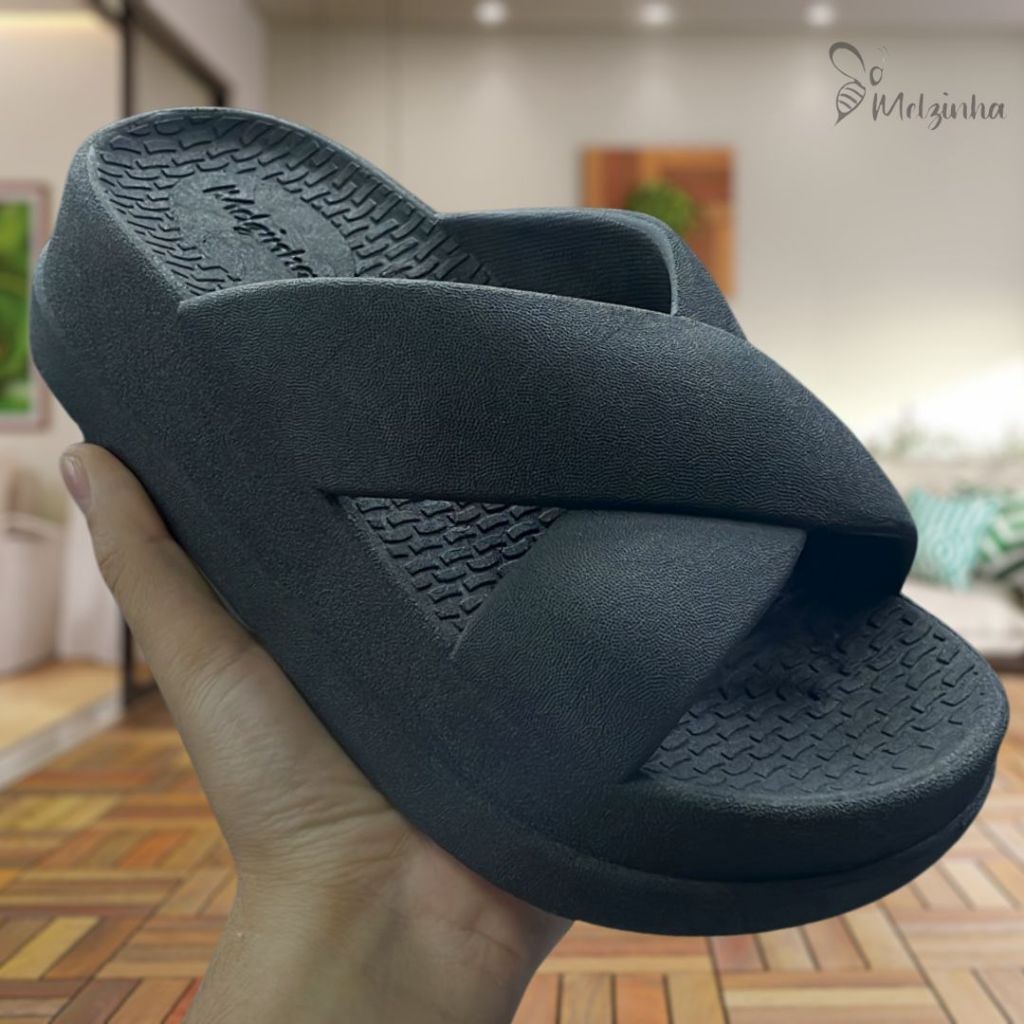 Chinelo Flat Puff Plataforma Nuvem Confortável Macio Lançamento ...