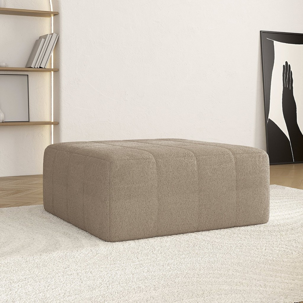 Puff Modular de Espuma Easybox CabeCasa MadeiraMadeira Taupe | Shopee Brasil