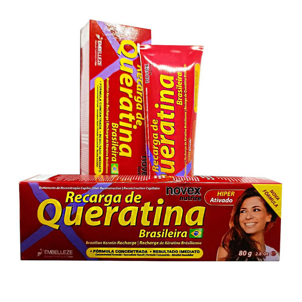 Reconstrutor Capilar Recarga De Queratina Brasileira Novex Reconstrução ...