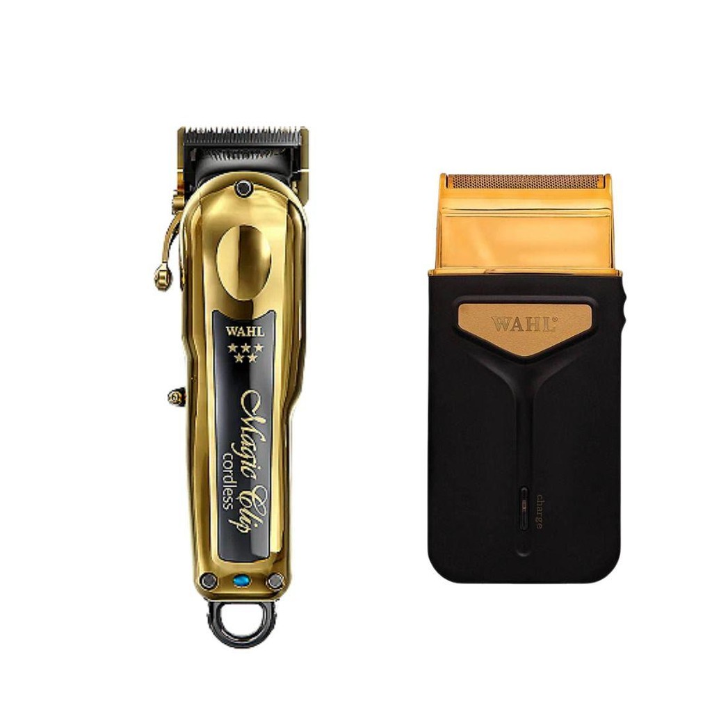 Kit Maquina Magic Clip Gold Wahl + Aparador Travel Shaver | Shopee Brasil
