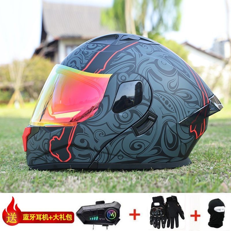 ORZ capacete de motocicleta masculino feminino revelando capacete Universal inverno capacete ...