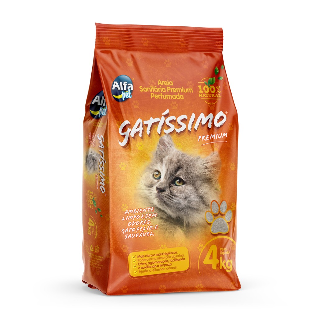 Alfapet Kets Areia Higiênica Gatissimo Premium Perfumada 4kg | Shopee ...