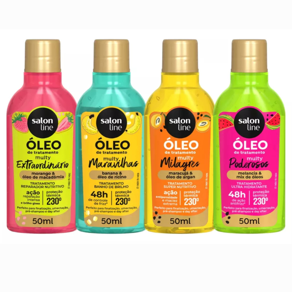 Kit Oleo Capilar Reparador Frutas Salon Line Multy Óleos: Melancia ...