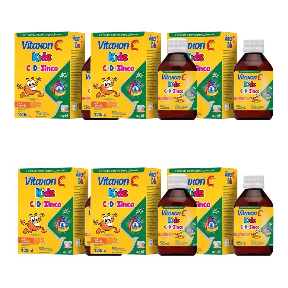 Kit Vitaxon Kids Vitamina C D + Zinco 6 CaiXas 120ml Cada | Shopee Brasil