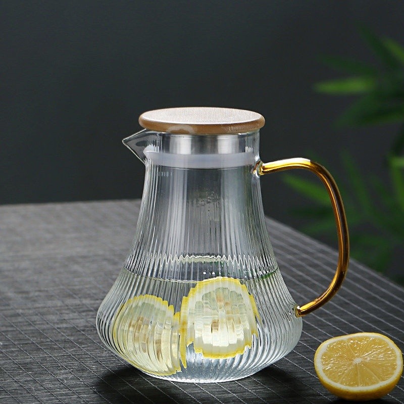 Chaleira fria de vidro Chaleira doméstica resistente a alta temperatura ...