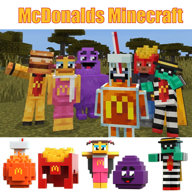 Com CDK 2025 McDonalds Minecraft Movie Figure Mcdo X Happer Meal Modelo Brinquedos | Shopee Brasil