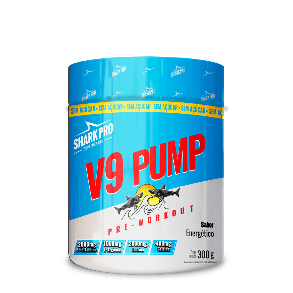 V9 PUMP - PRE TREINO 300G SABOR ENERGETICO - SHARK PRO | Shopee Brasil