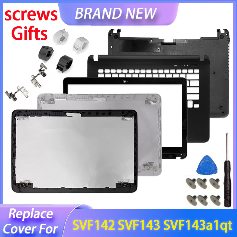 Agradável Sem Toque Substituir Capa Para SVF142 SVF143 SVF143a1qt SVF14326scw Lcd Traseira ...