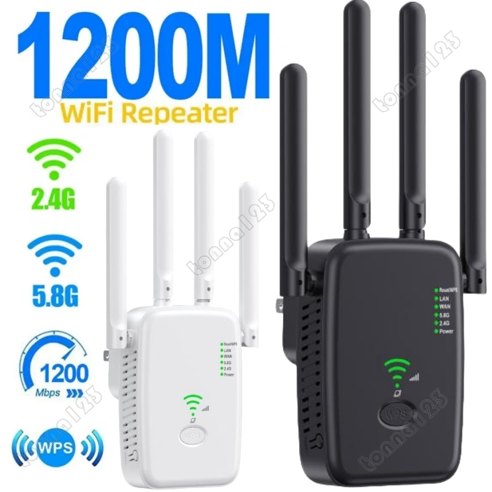 Novo Roteador Sem Fio 1200Mbps , Repetidor Wi-Fi , 2.4G , 5G , Amplificador De Sinal ...
