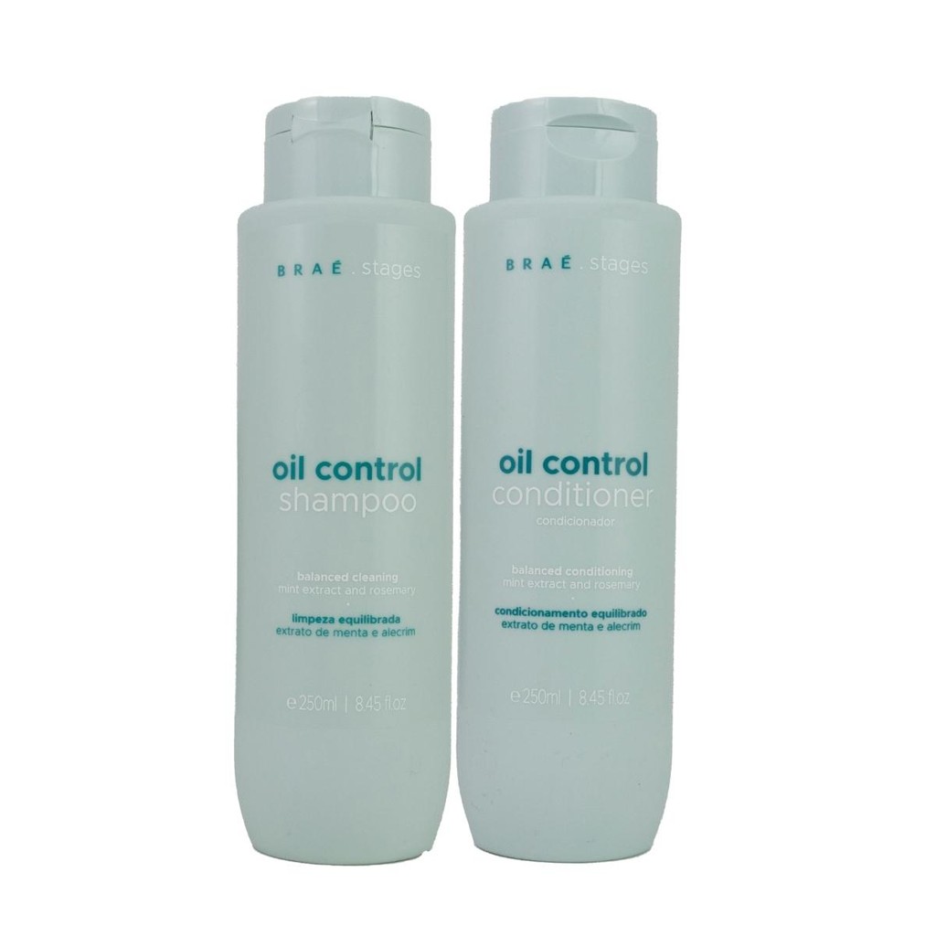 Braé Stages Oil Control Kit Shampoo e Condicionador 250ml | Shopee Brasil